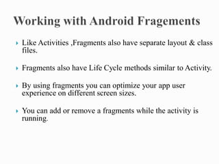 Fragments In Android | PDF
