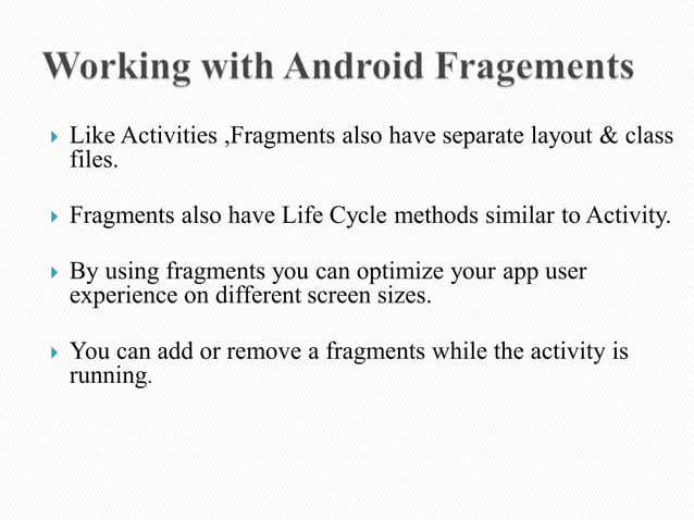 Fragments In Android Pdf Programming Languages Computing