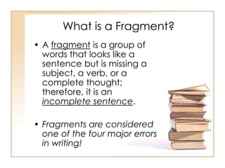 Fragments and runons | PPT