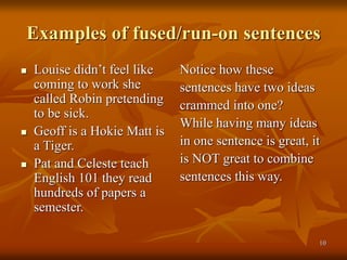 Fragments, Comma Splices and Fused Sentences PowerPoint (1).ppt