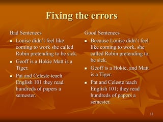 Fragments, Comma Splices and Fused Sentences PowerPoint (1).ppt