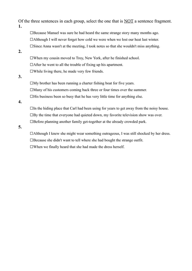 Fragment test 1 | PDF