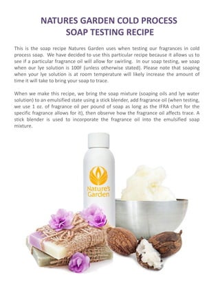 Fragrance Oil Testing in CP Soaps | PDF