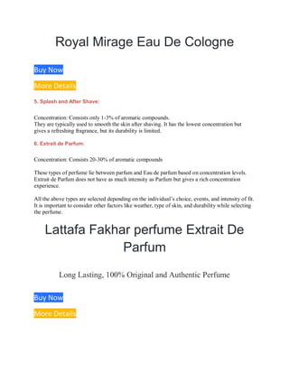 Fragrances – Mystic of Perfumes I Fragrances Insight | PDF