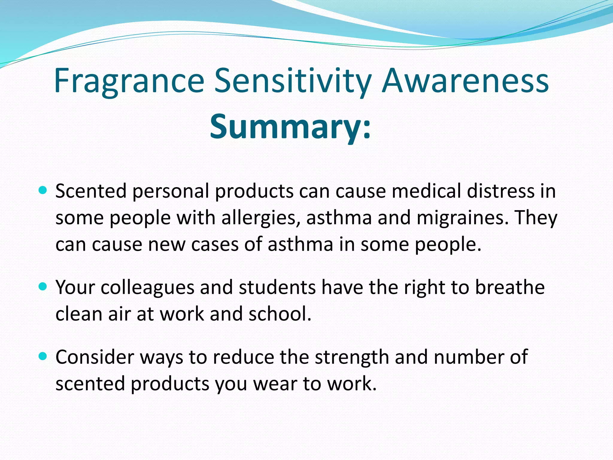 Fragrance Sensitivity Awareness | PPTX
