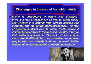 Frail elderly [compatibility mode] | PPT | Free Download