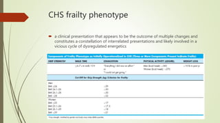 Frailty in the elderly | PPTX