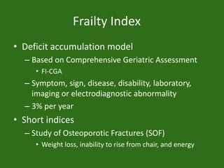 Frailty applications in practice | PPTX
