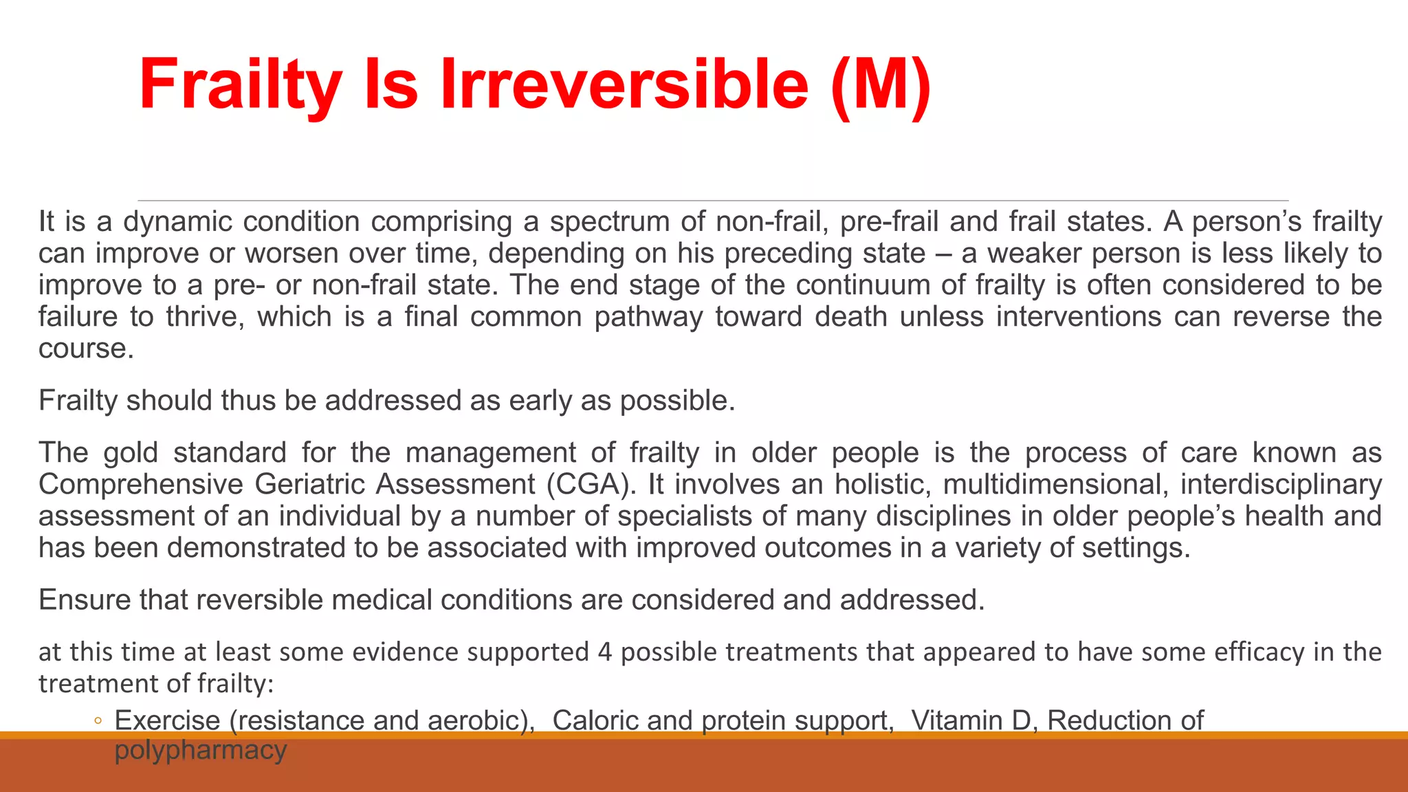 Frailty in older adults: Myths and Facts | PPTX