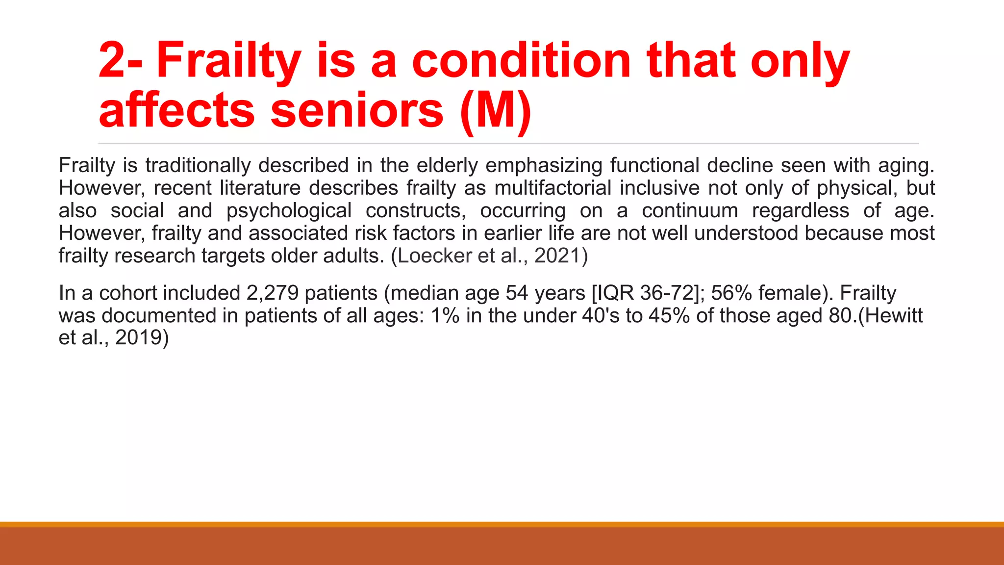 Frailty in older adults: Myths and Facts | PPTX