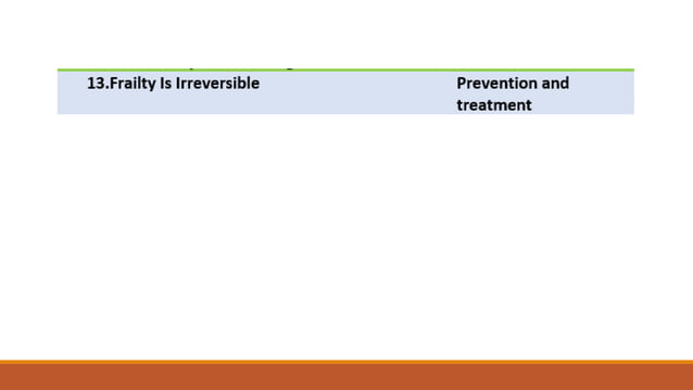 Frailty in older adults: Myths and Facts | PPTX | Physical Therapy ...