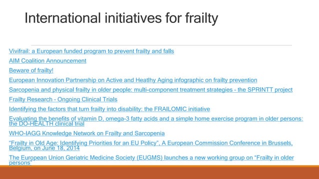 Frailty in older adults: Myths and Facts | PPTX | Physical Therapy ...