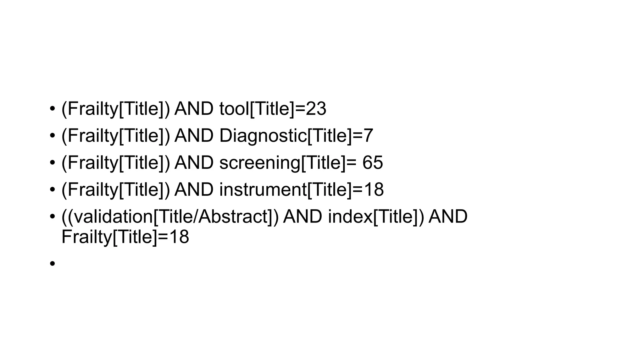 Frailty screening tool | PPTX
