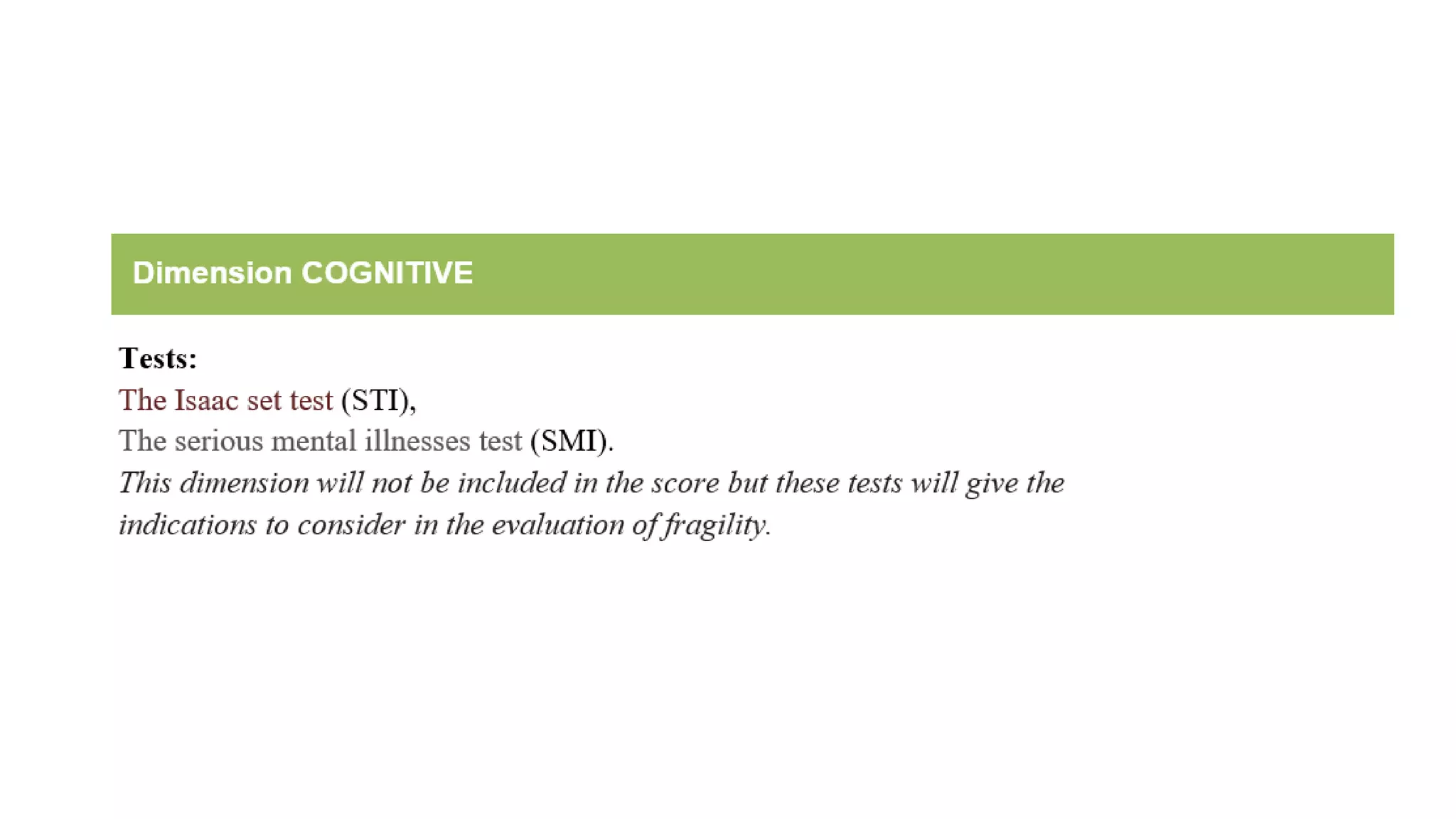 Frailty screening tool | PPTX