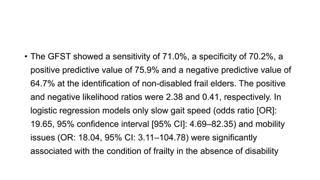 Frailty screening tool | PPTX | Physical Therapy | Wellness