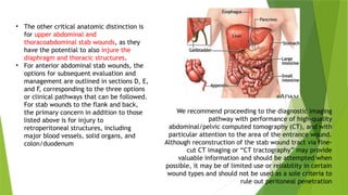 Evaluation management of abdominal stab wound | PPT