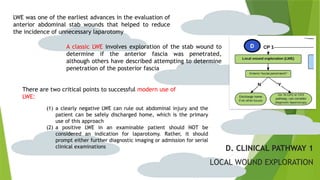 Evaluation management of abdominal stab wound | PPTX