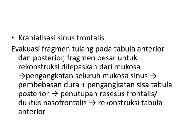 Fraktur sinus frontal | PPT | Free Download