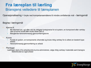 Fra læreplan til opplæringsplan, hugo andersen | PDF