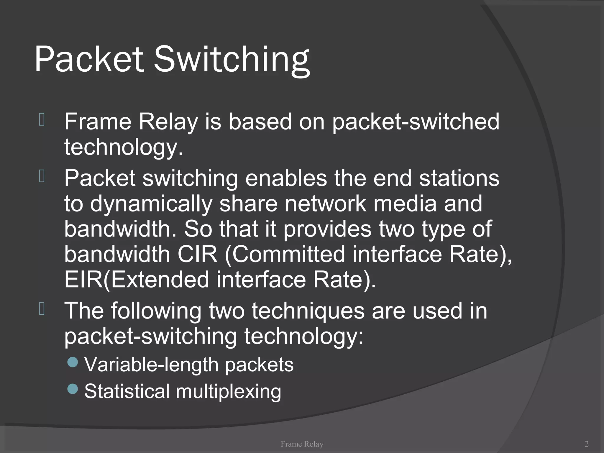 Frame Relay | PPT | Computer Networking | Computing