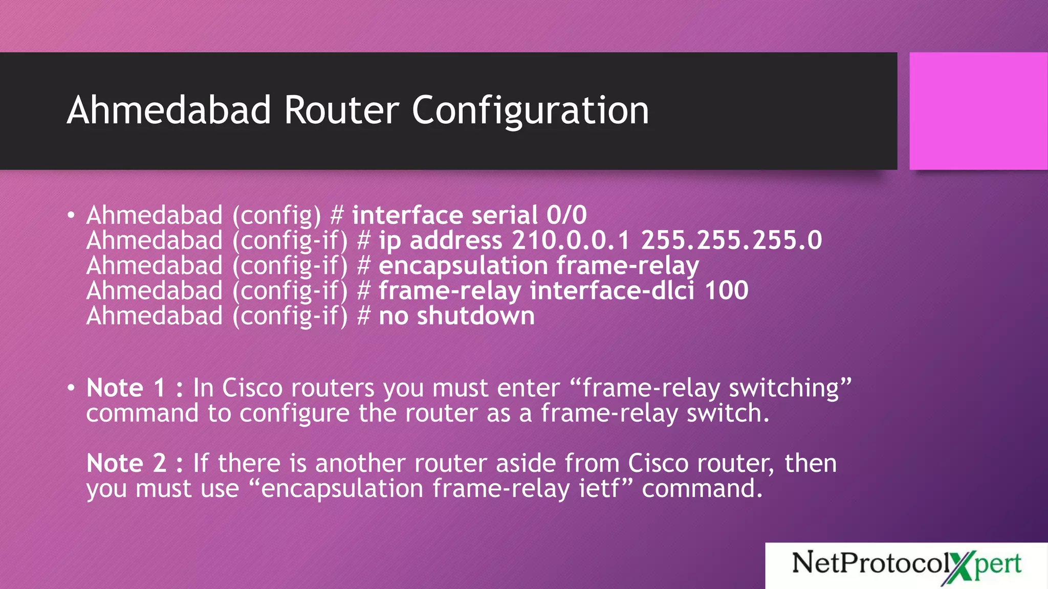 Frame-Relay Configuration with both Inverse-ARP and Frame-Relay Map Command | PPTX