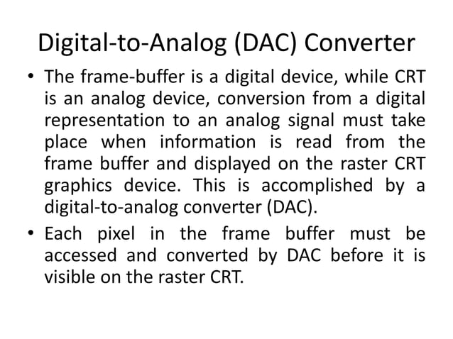 Frame buffer | PPTX | Computer Peripherals | Computing
