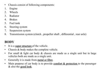 Automobile - Frame, Chassis and Drives | PPTX