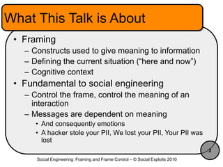 Social Engineering: Frames and Frame Control | PPTX