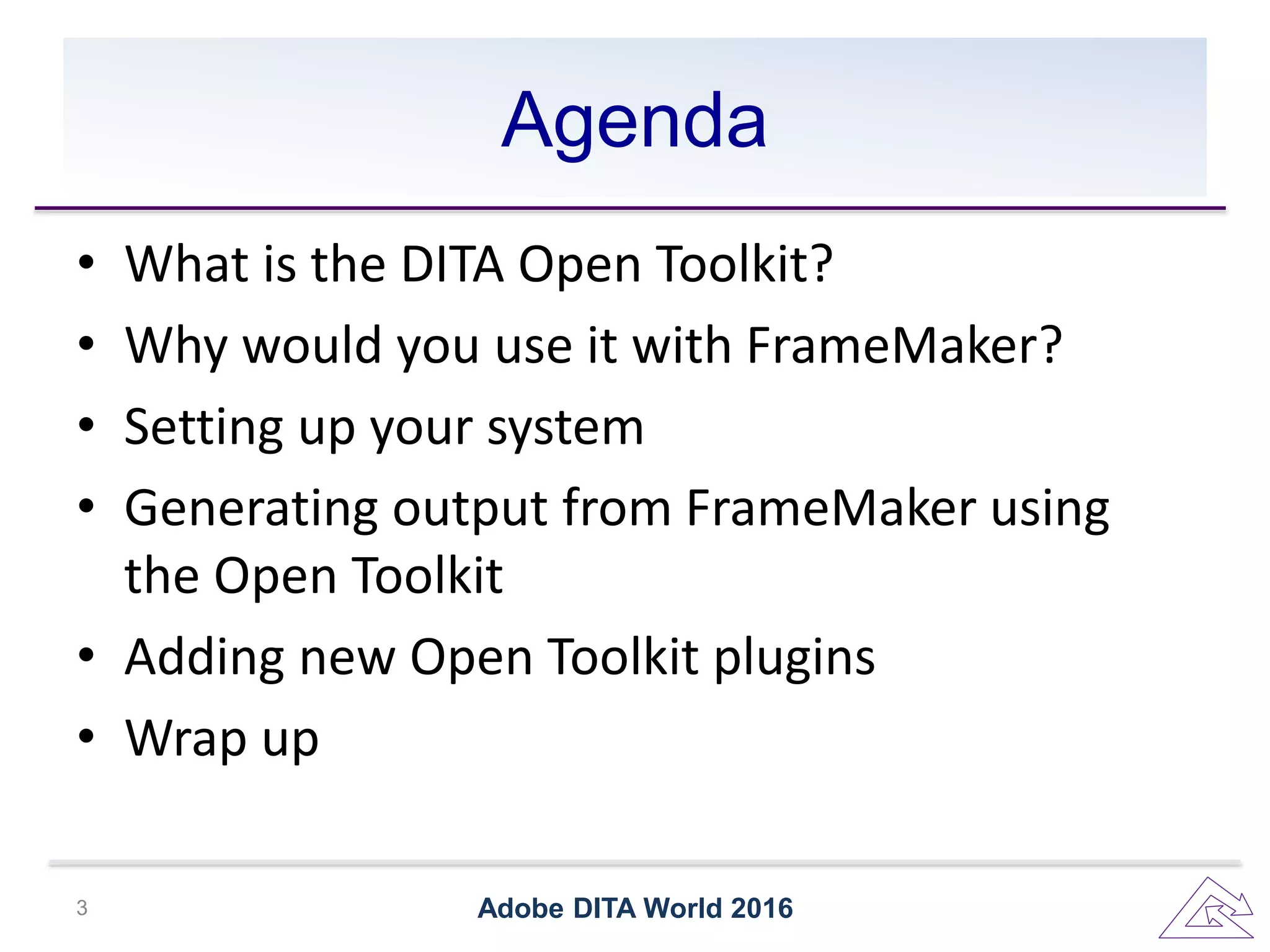 FrameMaker and the DITA Open Toolkit | PPTX | Desktop Publishing | Computer Software and ...
