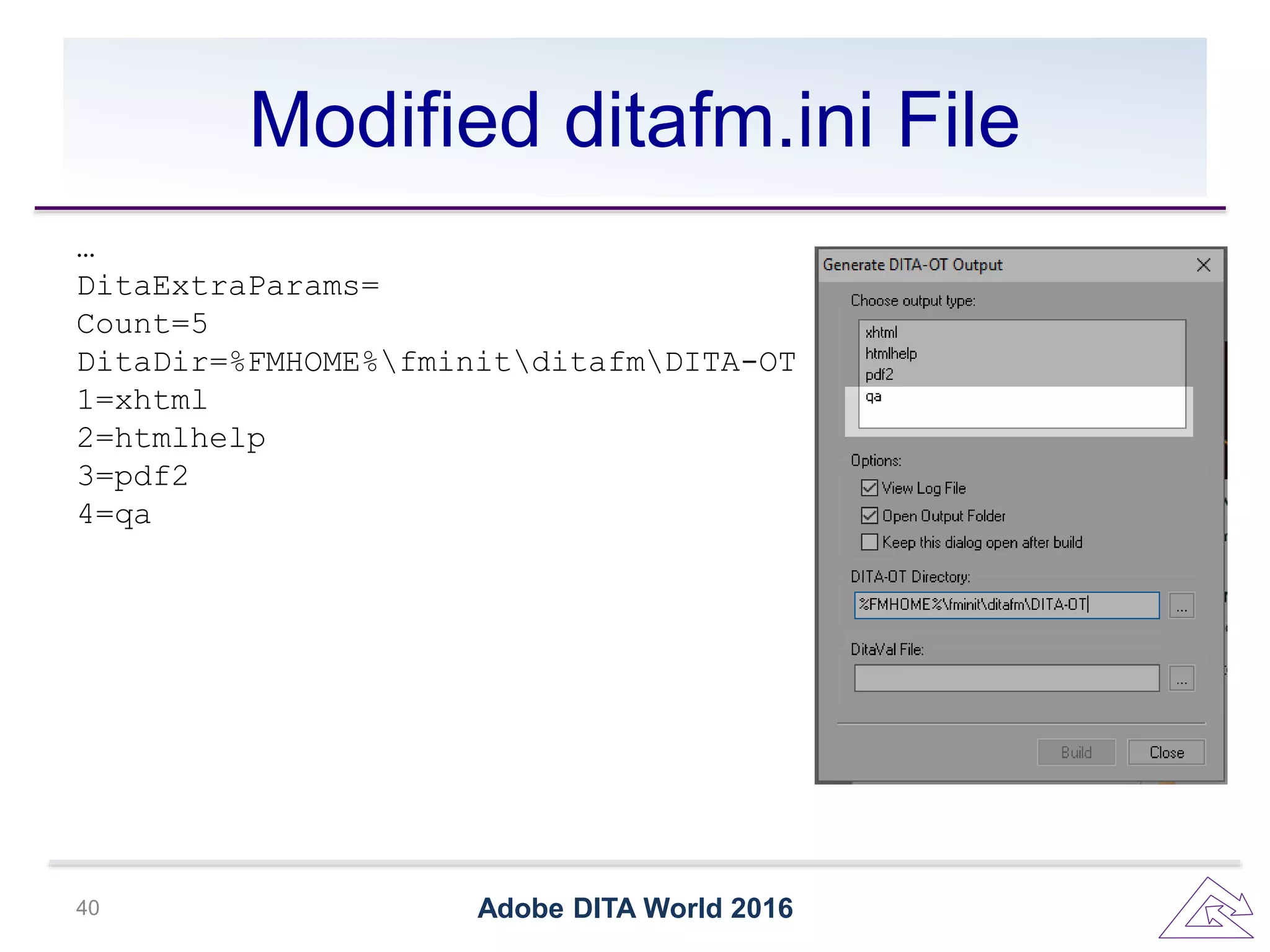 FrameMaker and the DITA Open Toolkit | PPTX