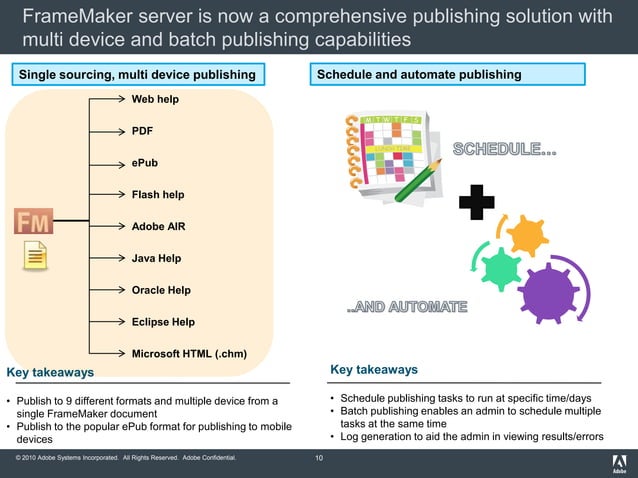 Launch Event FrameMaker 10 Overview | PPTX | Desktop Publishing | Computer Software and Applications