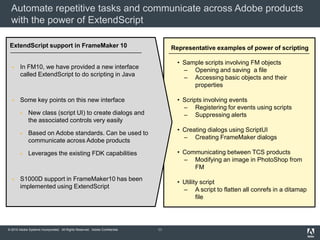 Launch Event FrameMaker 10 Overview | PPTX | Desktop Publishing | Computer Software and Applications
