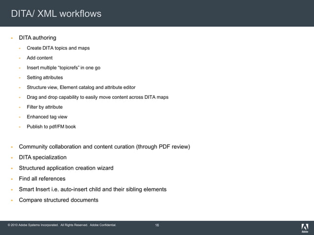 Launch Event FrameMaker 10 Overview | PPTX | Desktop Publishing | Computer Software and Applications