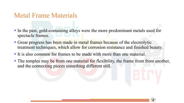 SPECTACLE FRAME MATERIALS by optom. Jithin Johney | PPTX