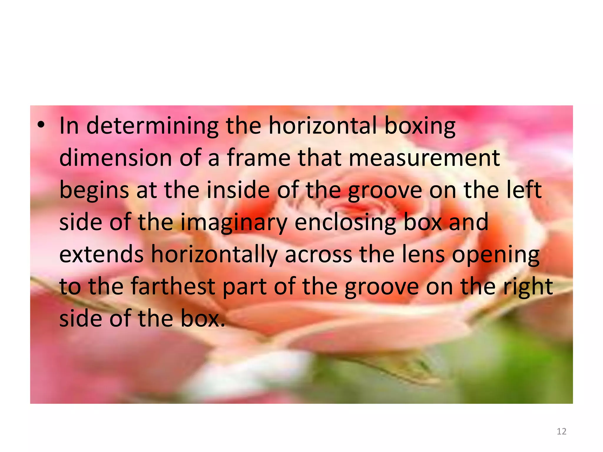 Frame measurement & marking | PPSX