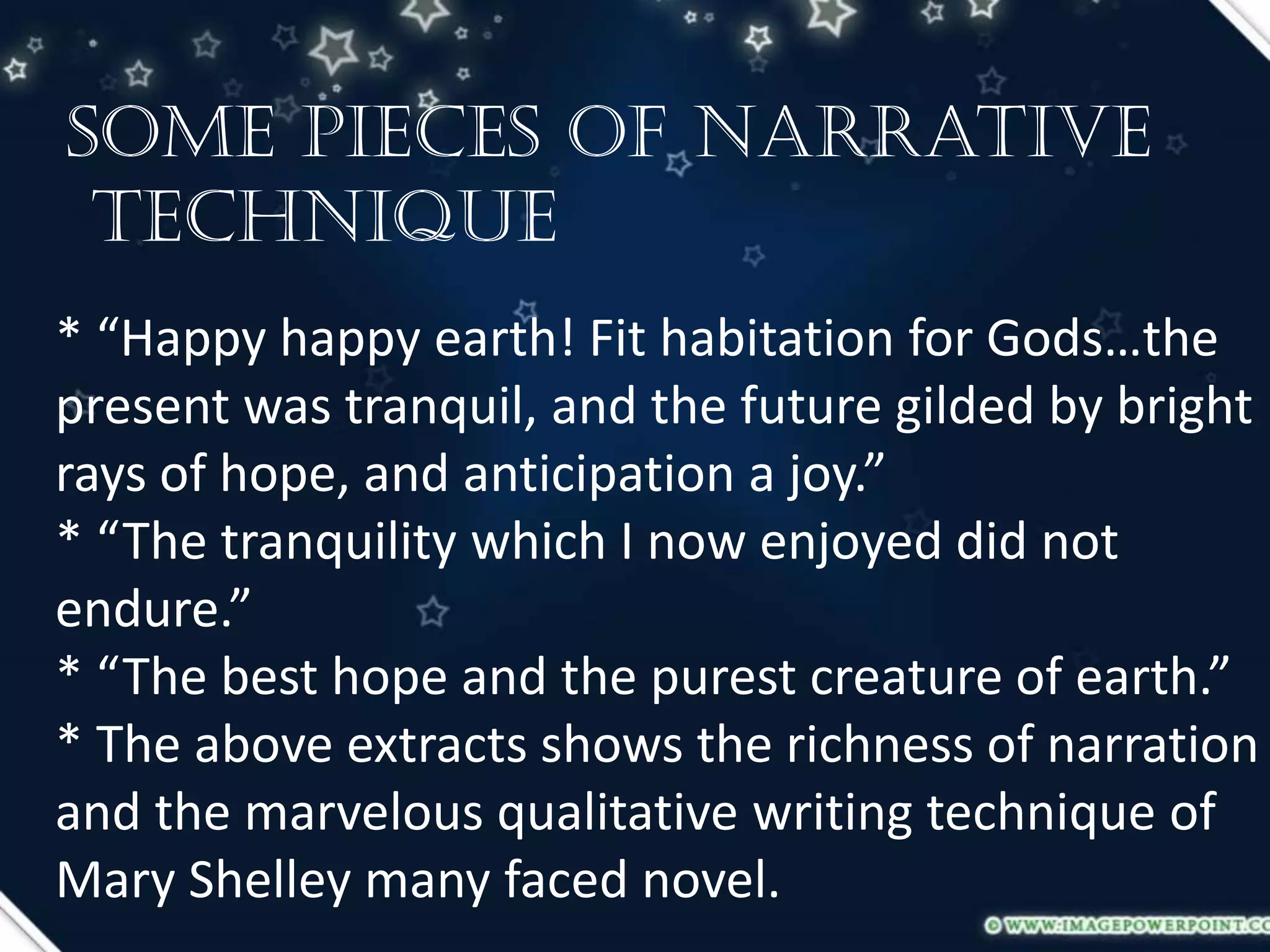 Frame narrative in Frankenstein | PPT