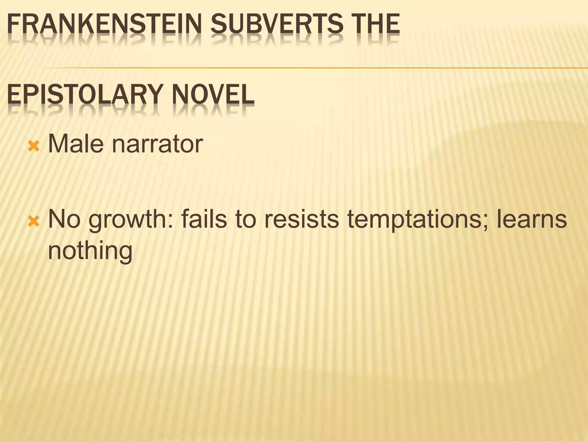 Narrative framing devices in Frankenstein | PPTX