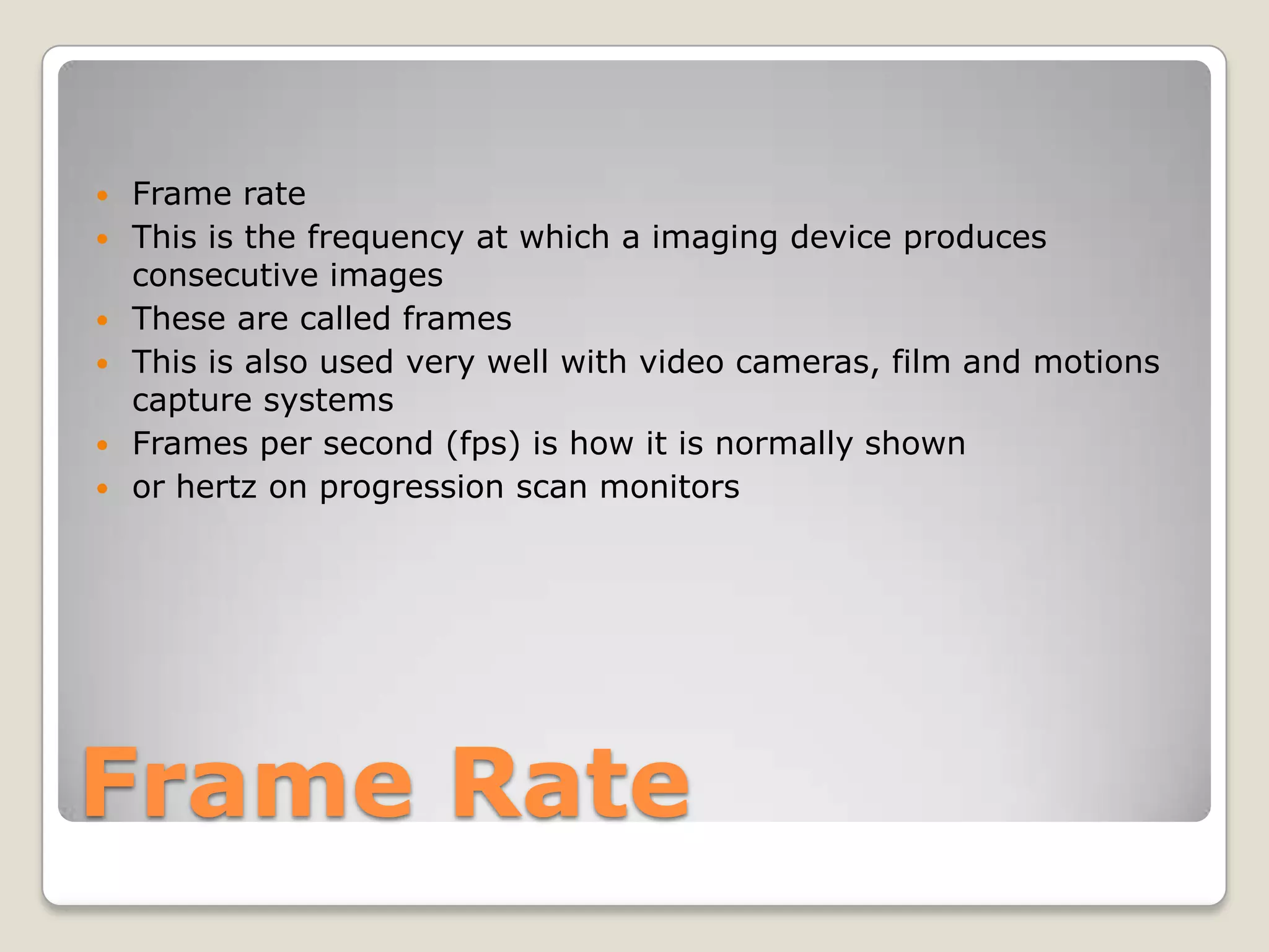 Frame rate powerpoint | PPTX
