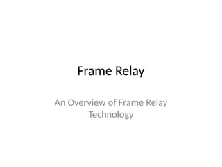 Frame_Relay_Introduction in data communication | PPT