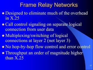 FRAME RELAY NETWORK. High speed networks | PPT