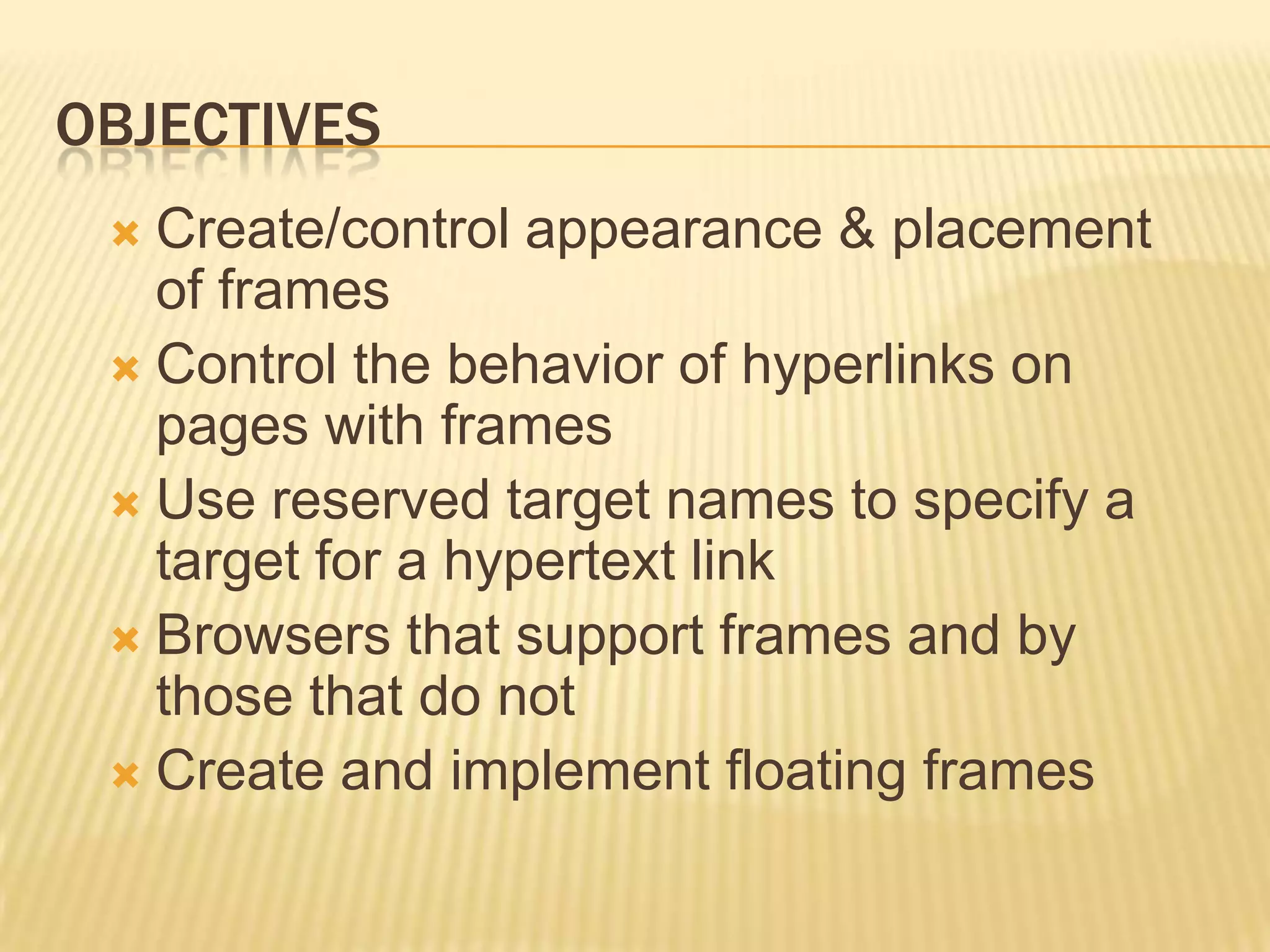 Html Frames Pptx Web Design And Html Internet