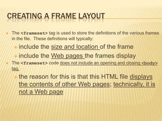 Html Frames | PPT