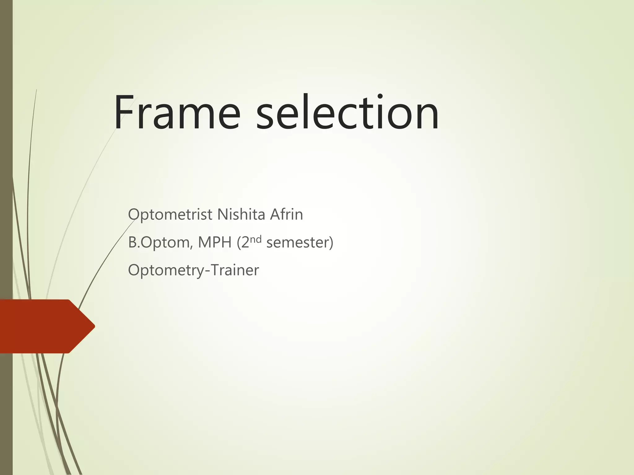 Frame selection | PPTX