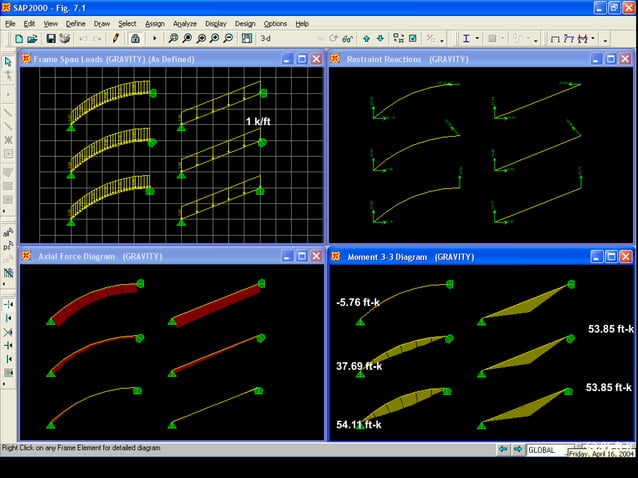 Frame Structures including sap2000 | PDF