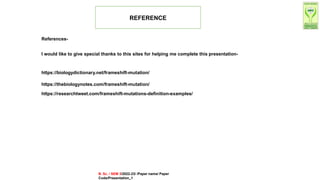 frame shift mutation ppt.pdf