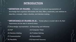 Frames in Artificial intelligence in computer science.pptx