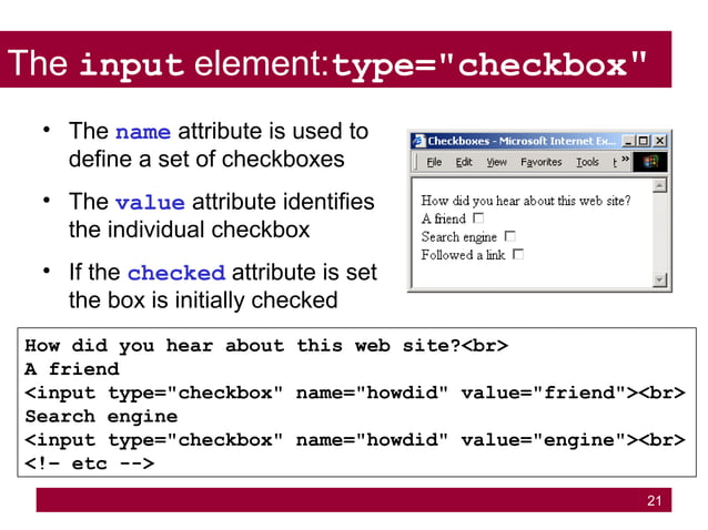 Frames tables forms | PPT | Web Design and HTML | Internet