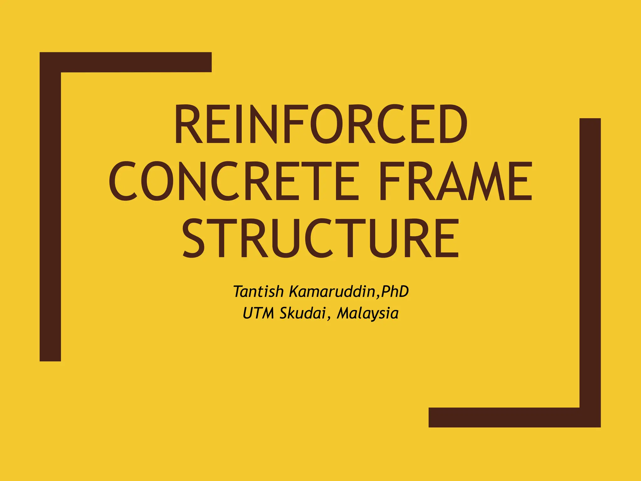 Reinforced Concrete Frame Structure | PPTX