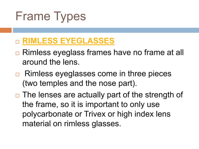 Frames types parts & Material.ppt · version 1.ppt | Style & Fashion