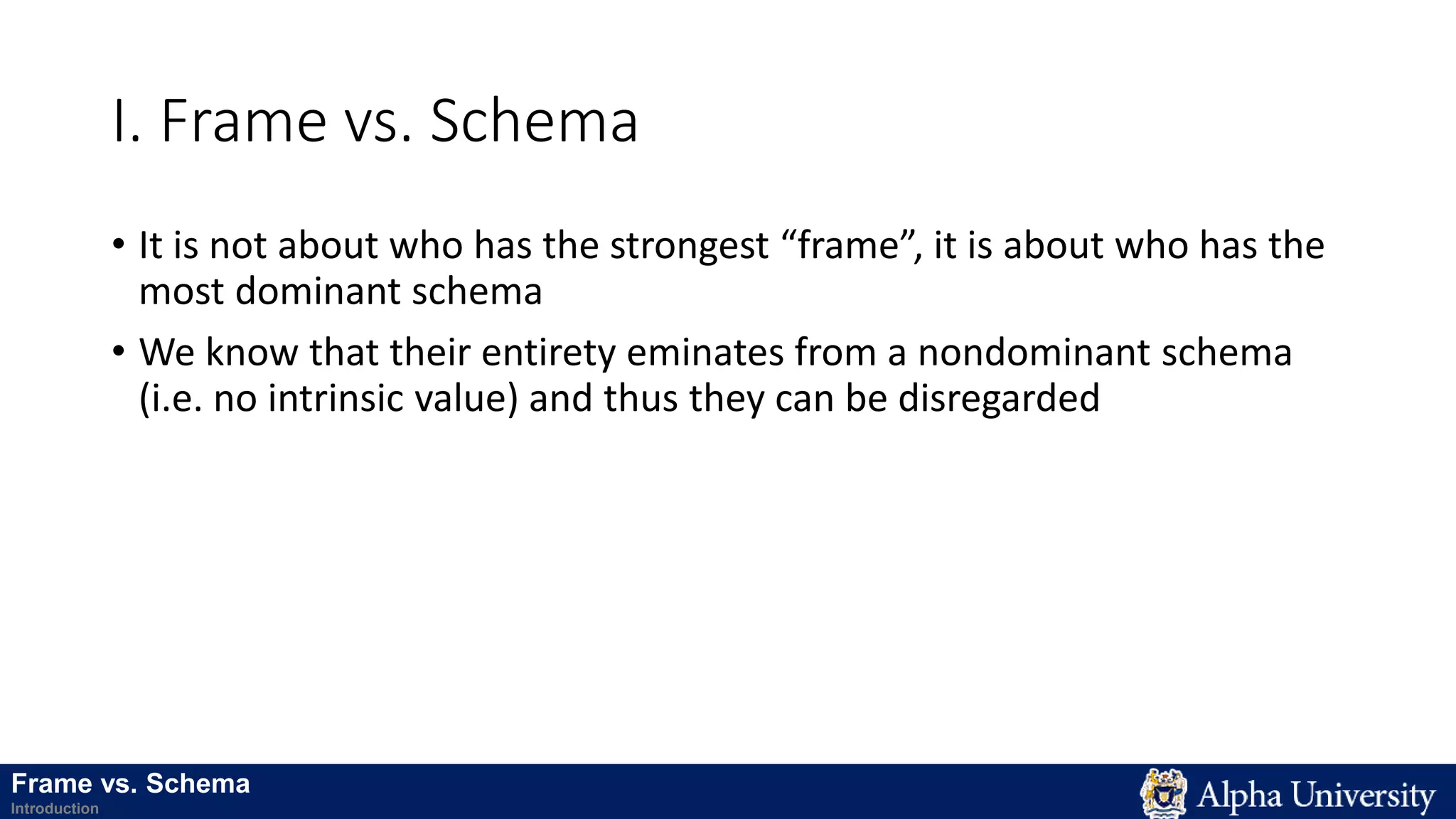 Frame vs. Schema | PDF